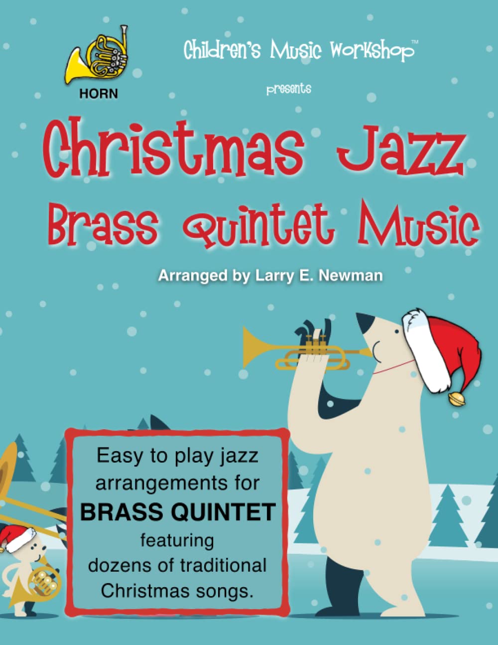 Christmas Jazz Brass Quintet Music (French Horn) - Music Fun Books